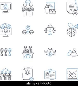 Performance Review line icons collection. Evaluation, Assessment, Feedback, Appraisal, Rating ...