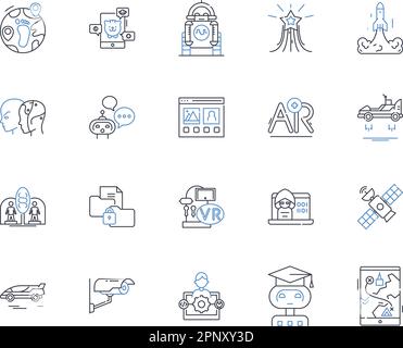Neural nerks line icons collection. Artificial, Intelligence, Machine, Learning, Synapse ...