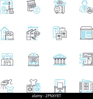 Inheritance linear icons set. Bequest, Probate, Estate, Succession ...
