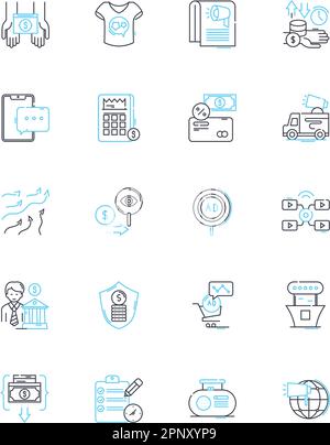 Affordable - Inexpensive linear icons set. Cost-effective, Economical ...