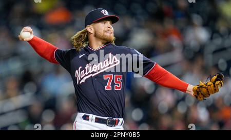 Washington Nationals pitcher Hobie Harris hugs his wife, Ally Harris ...
