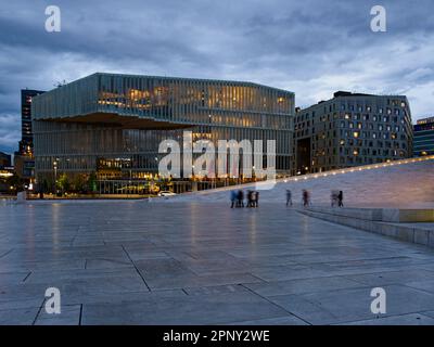 Oslo, Norway, May, 2022: Modern concrete architecture of new central ...