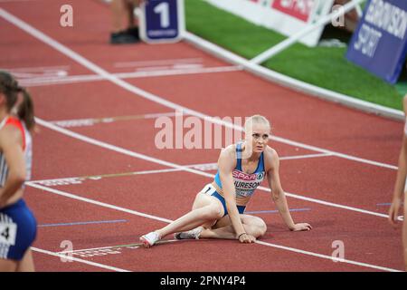 Milja Thureson participating in the 400 meters of the European ...