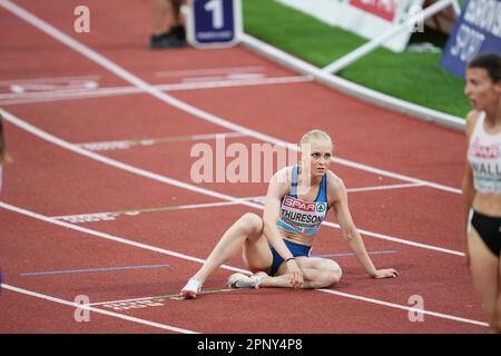 Milja Thureson participating in the 400 meters of the European ...