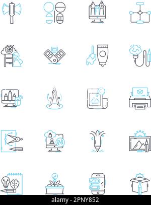 Polyhedra linear icons set. Vertex, Face, Edge, Regular, Irregular ...