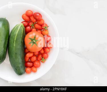 Garden Vegetables on Marble Counter Top Stock Photo - Alamy