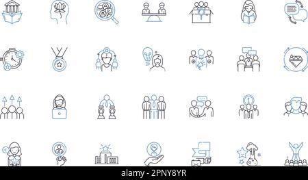 Roadmap line icons collection. Guidance, Plan, Strategy, Direction, Pathway, Route, Blueprint ...