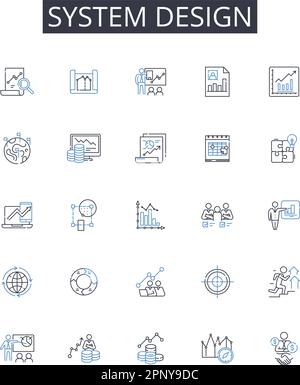 Technical oversight line icons collection. Supervision, Monitoring ...