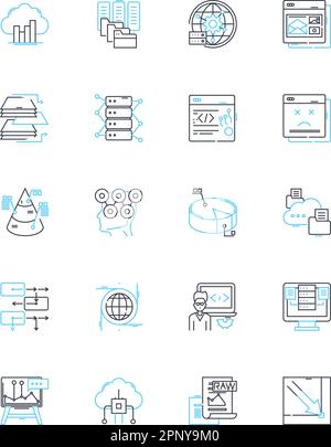 Budget tracking linear icons set. Finance, Expense, Budgeting ...