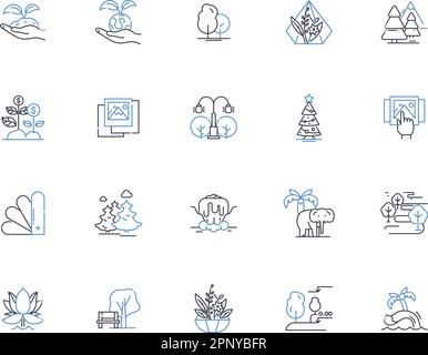 Cluster clump line icons collection. Bunch, Conglomeration, Knot ...