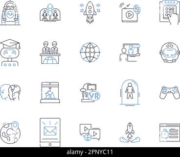 synaptic transmission neuroscience neurology line icon vector ...