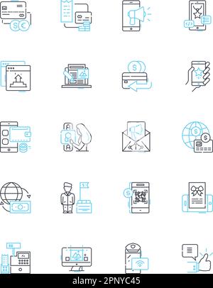 Goal attainment linear icons set. uccess, Accomplishment, Victory ...