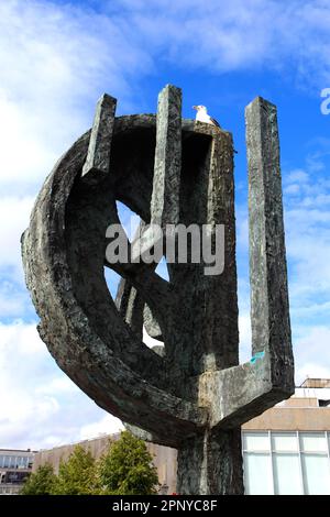 Bronze statue, Stavanger City, Western Fjords, Norway, Scandinavia ...