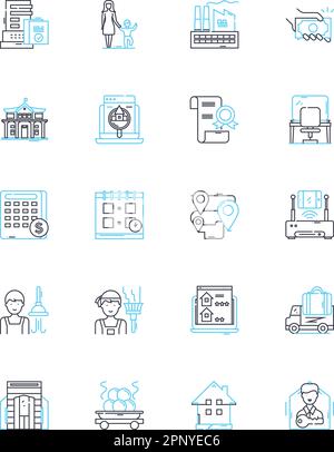 Wills linear icons set. Estate, Heir, Executor, Beneficiary, Probate ...