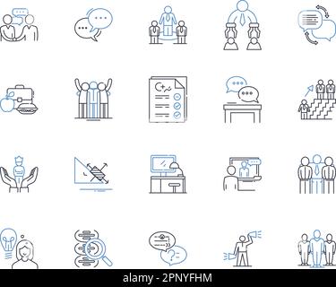 Feedback loop line icons collection. Response, Input, Output, Reinforcement, Iteration ...