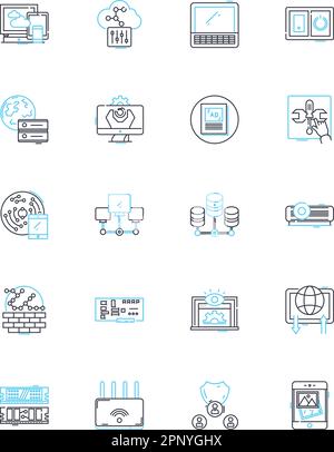 Carbon dating linear icons set. Radiocarbon, Isotopes, Decay, fossils ...