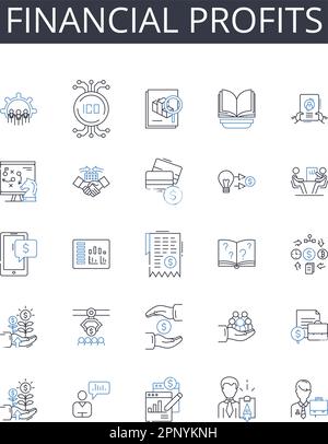 Monopoly oligopoly line icons collection. onopoly, Domination, Control ...