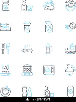 Fare linear icons set. Ticket, Price, Tariff, Cost, Farewell, Rate ...