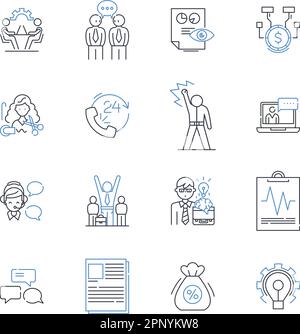 Operational excellence line icons collection. Efficiency, Optimization, Streamlining, Lean ...