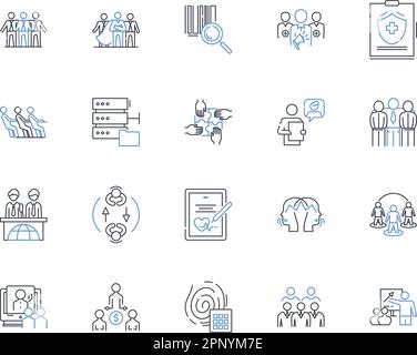 Diversified investment icon linear vector graphics sign or symbol set ...