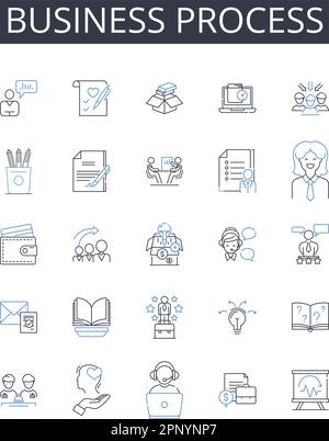 Operating plan line icons collection. Strategy, Execution, Tactics ...