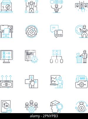Talent acquisition linear icons set. Hiring, Recruits, Employment ...