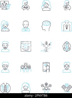 Humanity linear icons set. Empathy, Compassion, Diversity, Equality ...