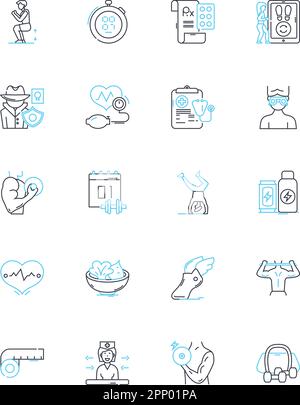 Speech therapy linear icons set. Communication, Articulation, Fluency ...