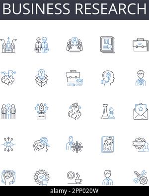 Market profiling line icons collection. Demographics, Psychographics ...