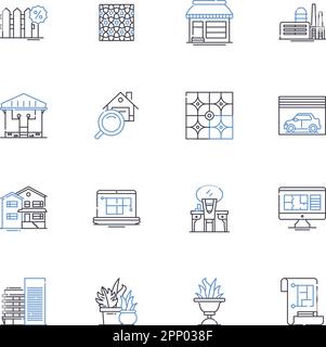 Design and aesthetics line icons collection. Creativity, Visuals ...