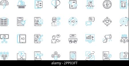 Regional business linear icons set. Local, Community, Regional ...