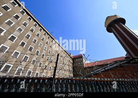 Prague, Czech Republic. 21st Apr, 2025. Black flags flying on the ...