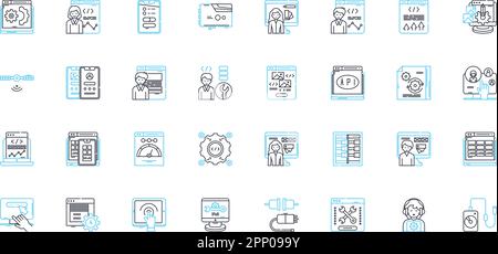Individual growth linear icons set. Self-improvement, Personal ...
