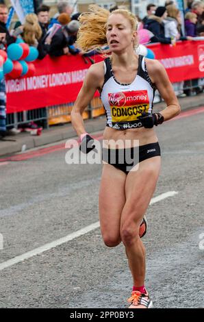 Elena Congost Mohedano competing in the Virgin Money London Marathon ...