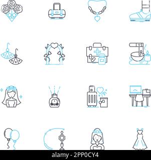 Addition linear icons set. Summation, Computation, Totality ...