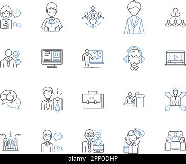 Task prioritization line icons collection. Time-management, Priority ...