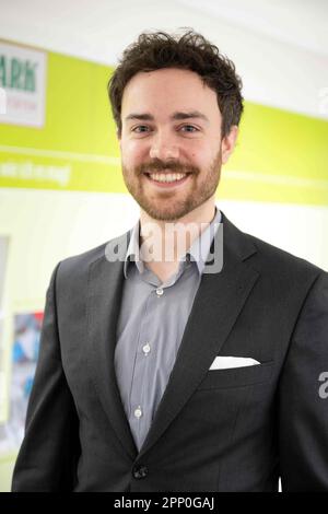 Ahlhorn, Germany. 21st Apr, 2023. Slaughtered and plucked turkeys hang ...