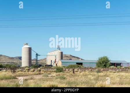 Prieska, South Africa - Mar 1, 2023: A wind tower precast yard in ...
