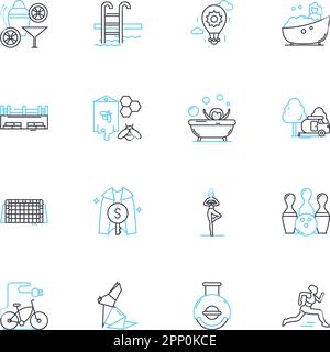 Tech Savvy linear icons set. Innovative, Digital, Techy, Empowered ...