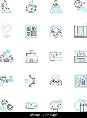 Sweepstake icons set outline vector. Chance activity. Lottery scam ...