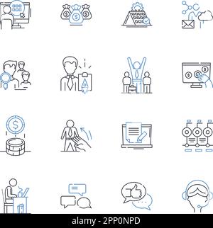 Experience accumulation line icons collection. Growth, Progress ...