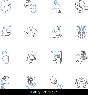 Enlargement line icons collection. Growth, Expansion, Magnification ...