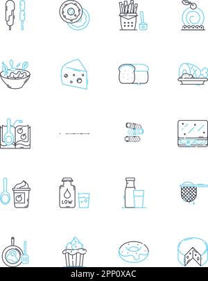 Irish cuisine food vector set of meat, vegetable and fish dishes ...