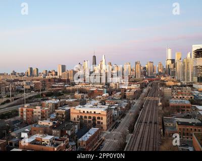 Aerial of West Loop Stock Photo - Alamy