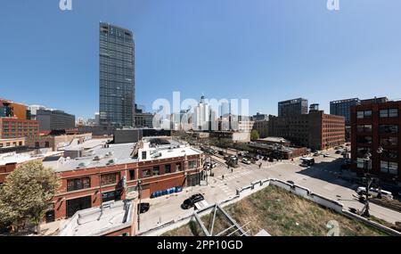 Aerial panoramic view of Chicago's West Loop Stock Photo - Alamy