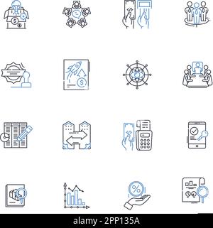 Rating line icons collection. Evaluation, Ranking, Assessment, Scoring, Grading, Review ...