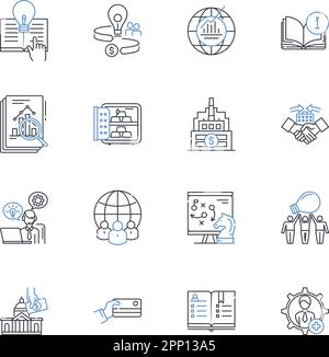 Expense Management line icons collection. Budget, Finance, Receipts ...