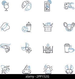 pizza frozen food line icon vector illustration Stock Vector Image ...