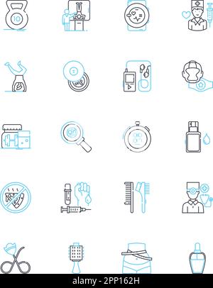 Grace linear icons set. Forgiveness, Mercy, Kindness, Salvation ...