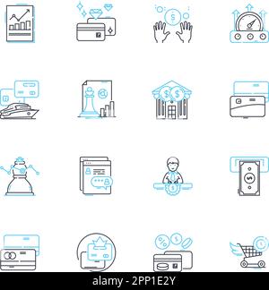 Operating profit loss icon Vector symbol or sign set collection in ...